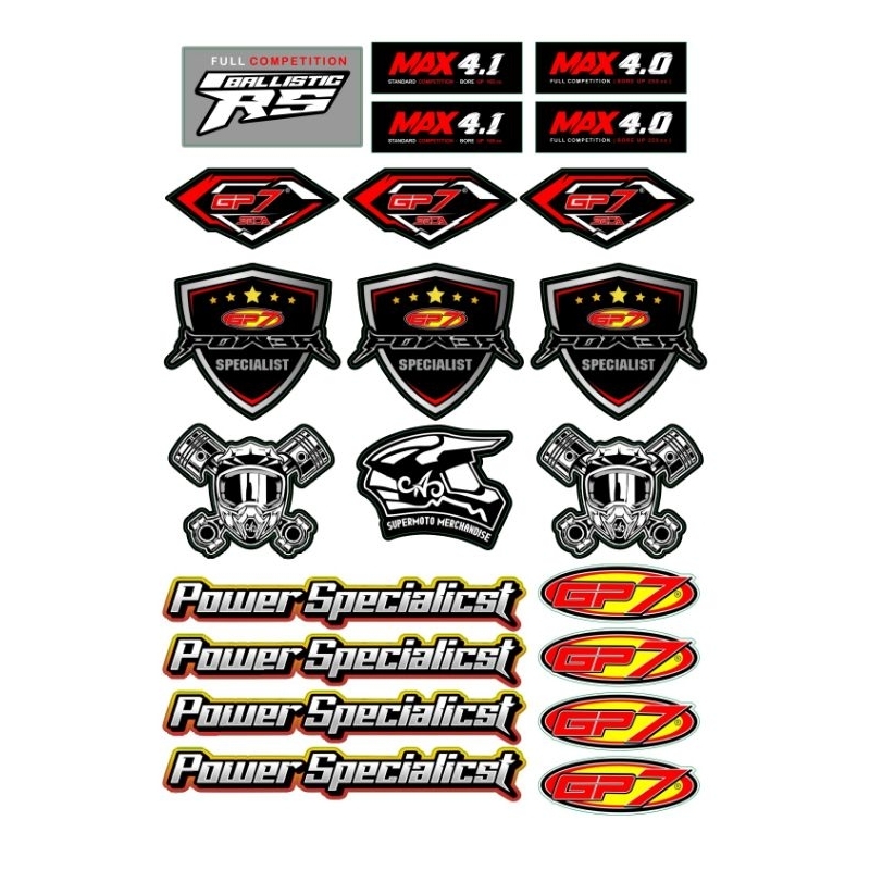 Jual stiker knalpot GP7 racing sticker gp7 | Shopee Indonesia