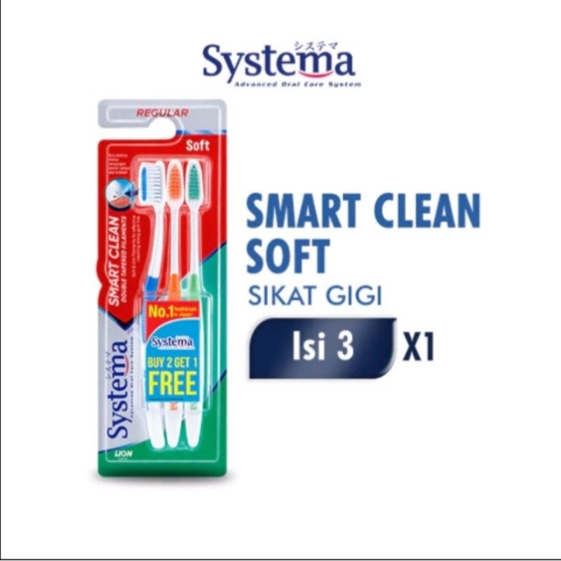 Jual SYSTEMA Sikat Gigi Smart Clean 3pcs | Shopee Indonesia