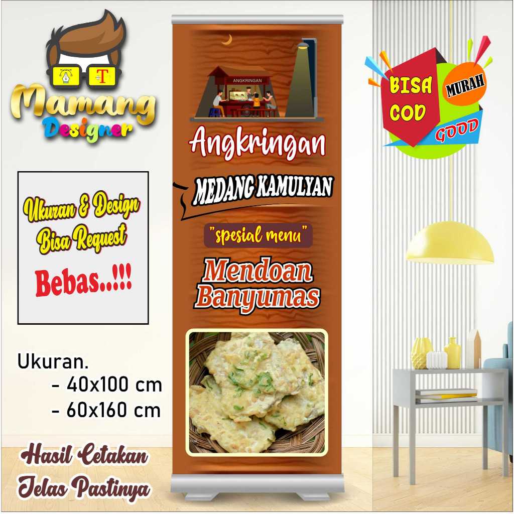Jual Cetak Spanduk Banner MMT Angkringan dan Jualan Tempe Mendoan bb ...