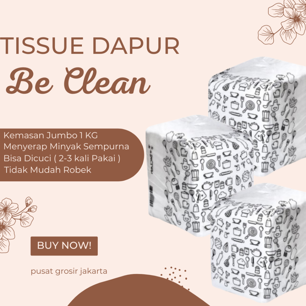 Jual PGJ - BECLEAN Tisu Dapur BE CLEAN 1 Kg / Tissue Kompor Tissue ...