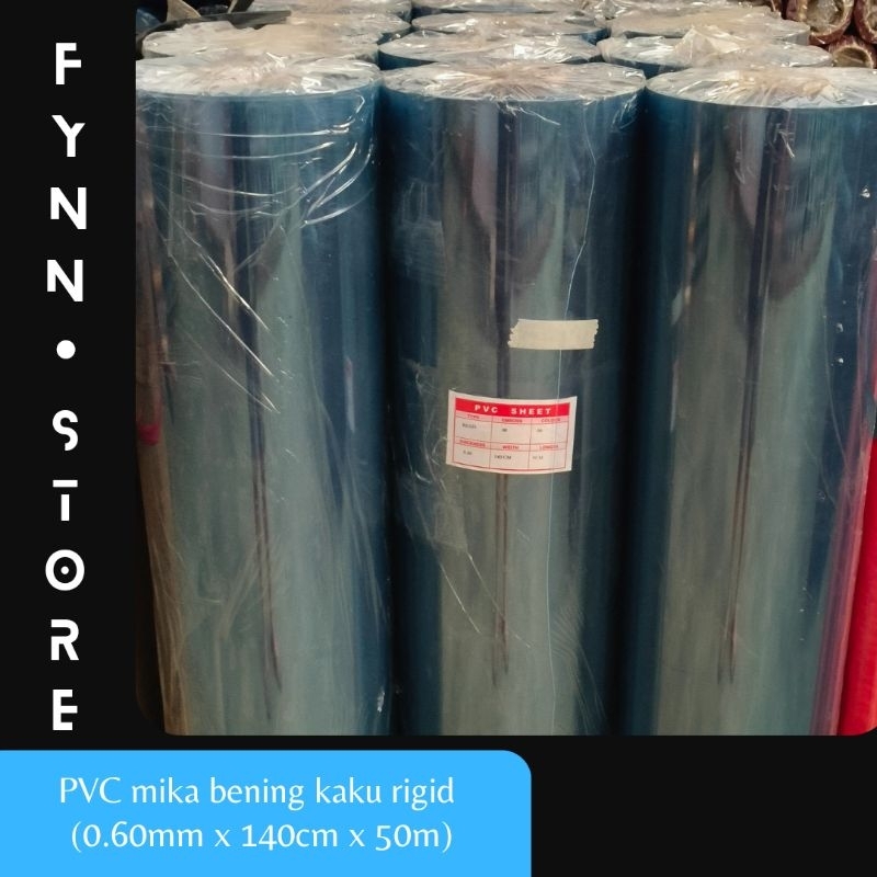 Jual PVC plastik mika kaku rigid tebal 0.60 mm x 140 cm x 50 m dijual per roll | Shopee Indonesia