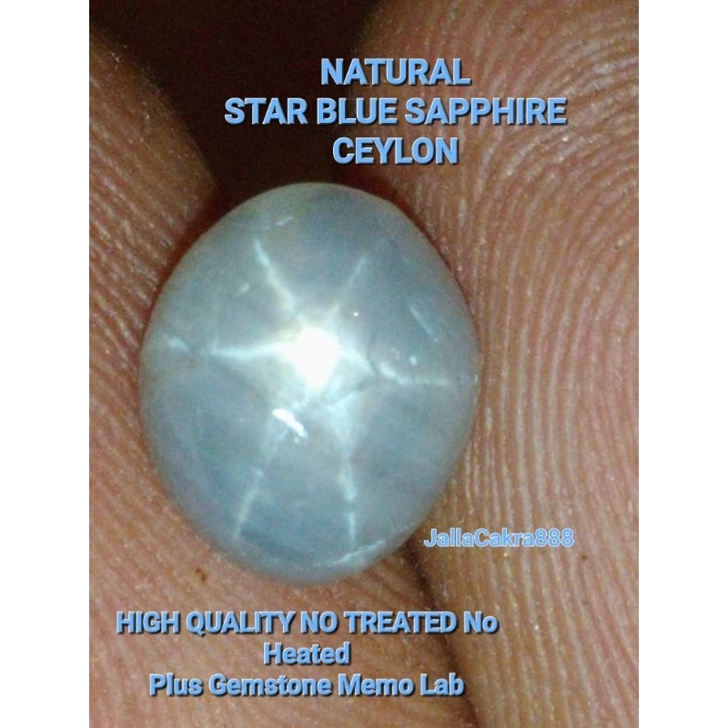 Jual Batu Natural Star Blue Sapphire No Treated Sri Lanka Plus Memo ...