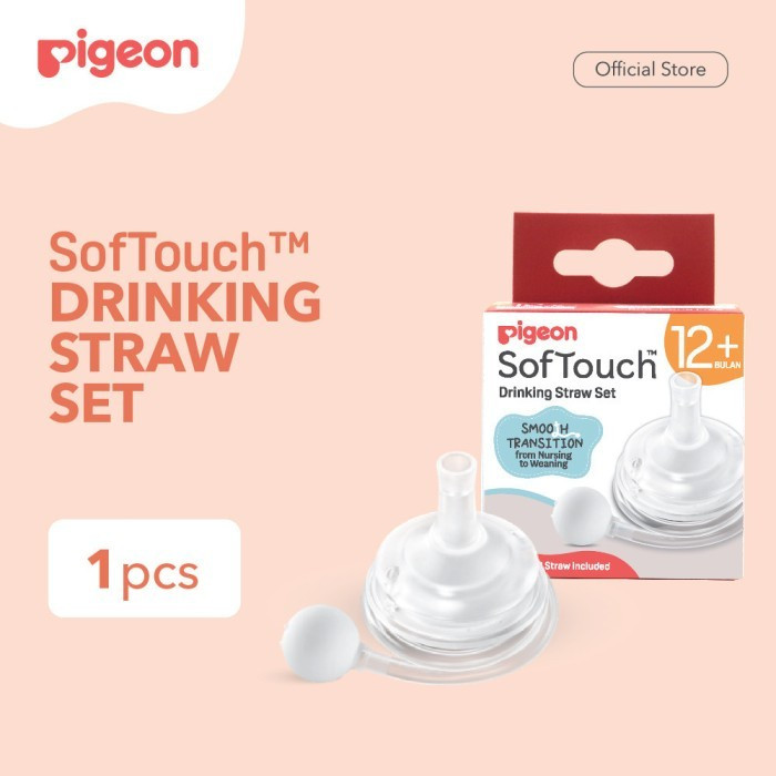 Jual PIGEON Softouch Training Straw Set 6m+ / PIGEON Softouch Drinking ...