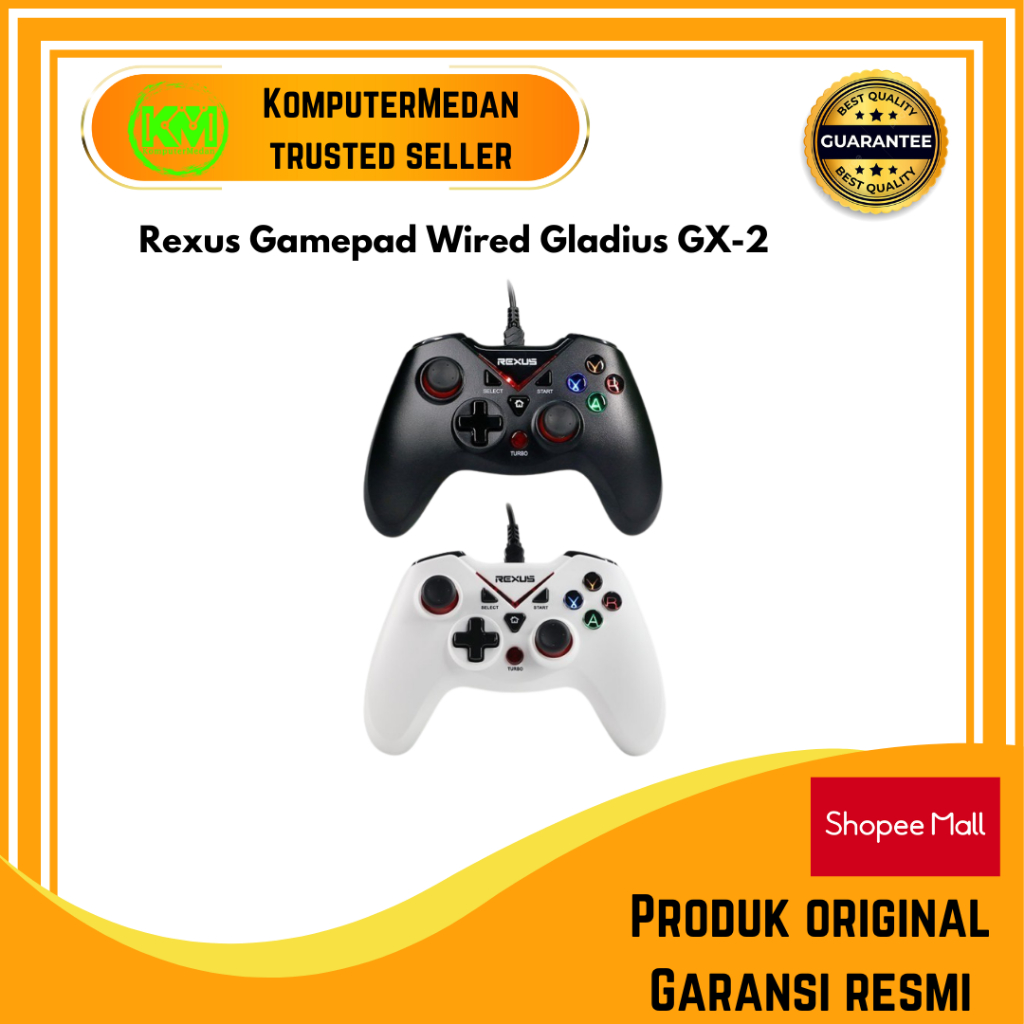 Jual Rexus Gamepad Wired Gladius GX-2 / GX2 / GX 2 Black / White ...