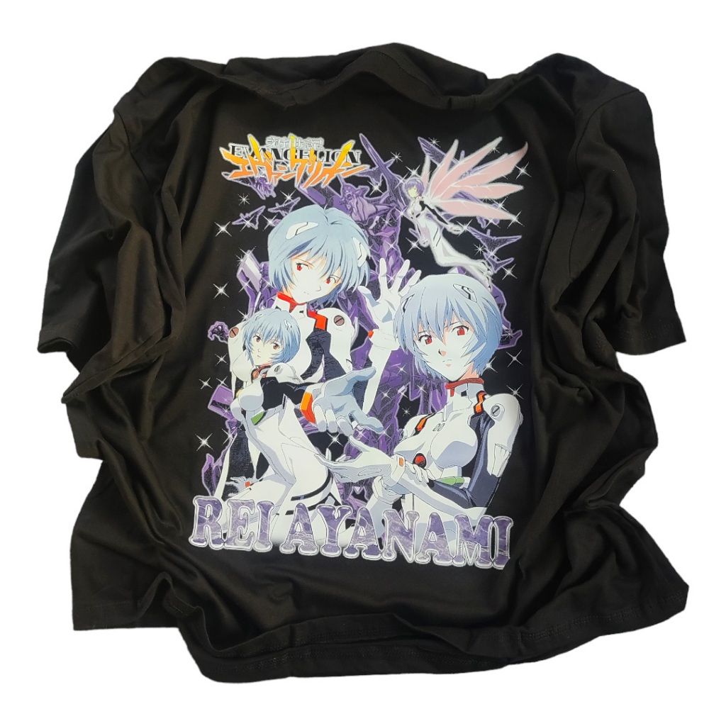 Jual Evangelion Bootleg Rei Ayanami Oversized T-shirt Anime #10 ...