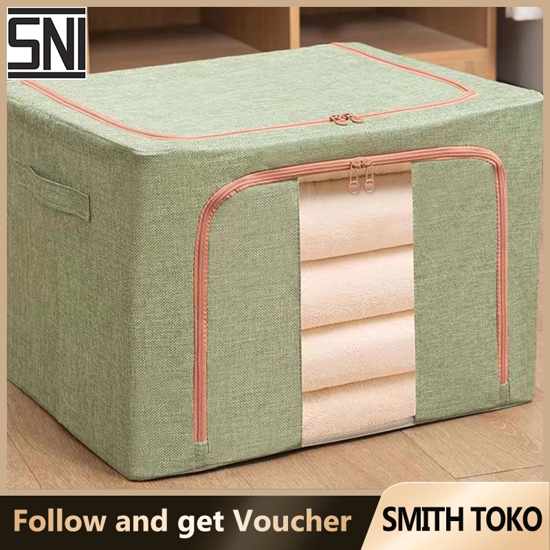 Jual QQ 66L Lipat linen katun lebih tebal kotak penyimpanan pakaian ...