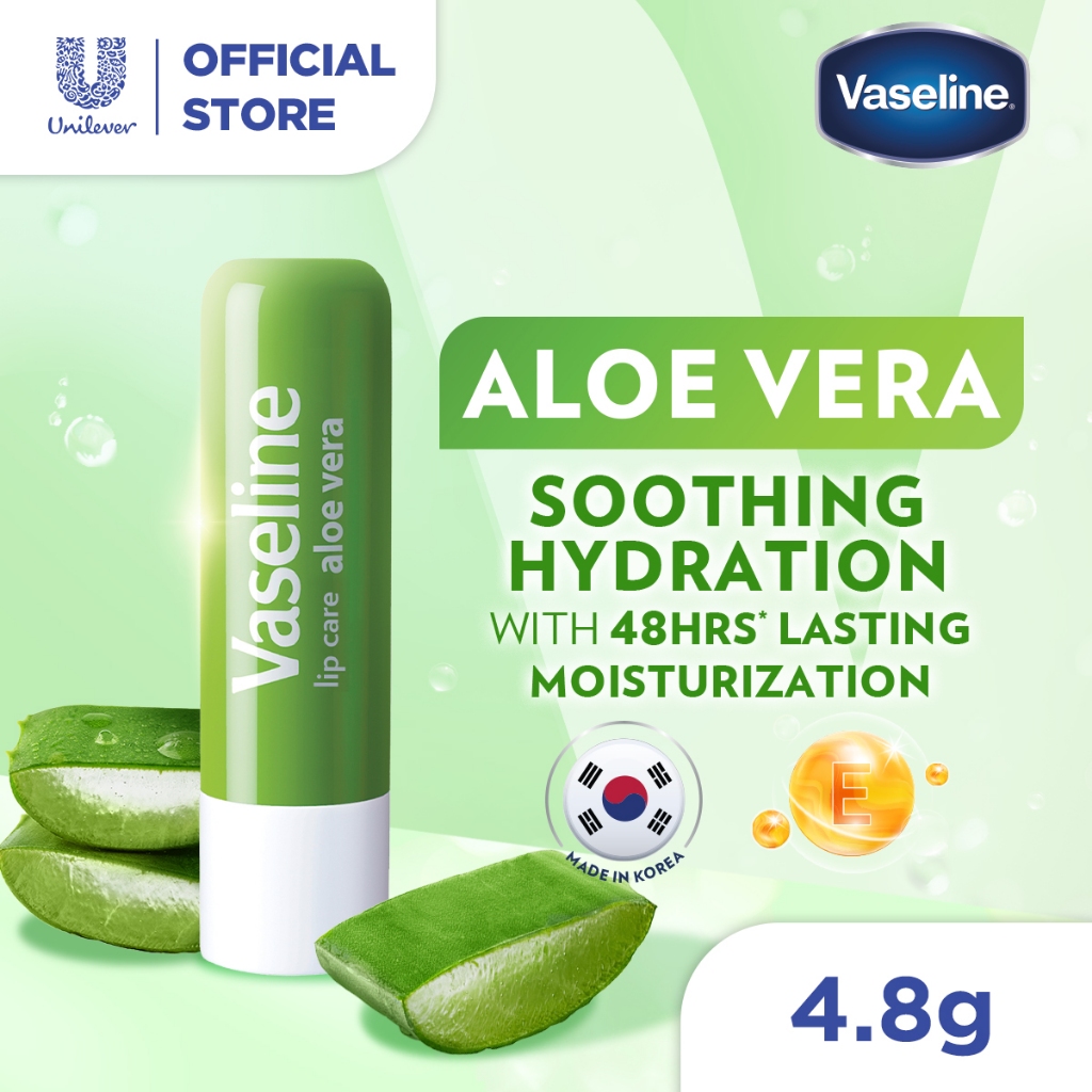 Jual Vaseline Lip Therapy Balm Stick Aloe Vera 4.8gr - Pelembab Bibir - Lip Balm | Shopee Indonesia