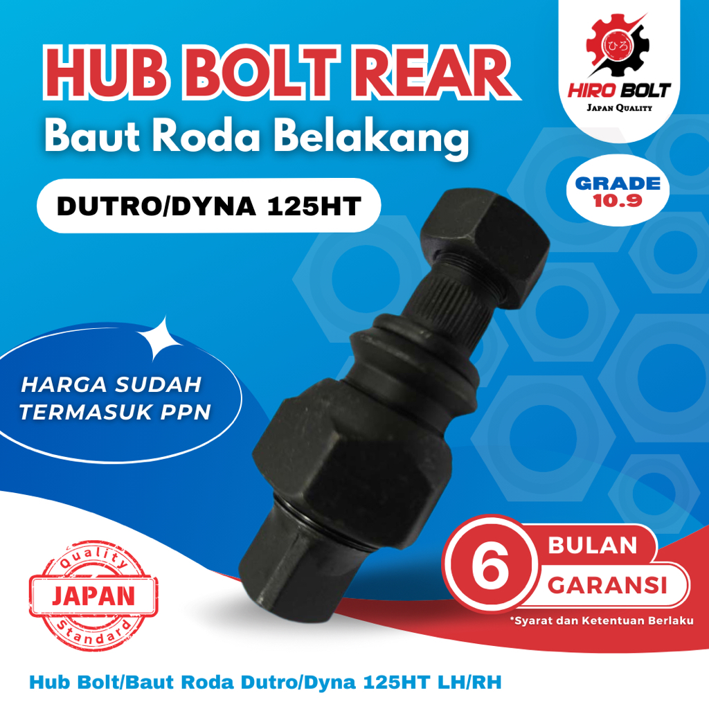 Jual Hub Bolt / Baut Roda Belakang Toyota Dyna / HINO Dutro HT 125 / ...