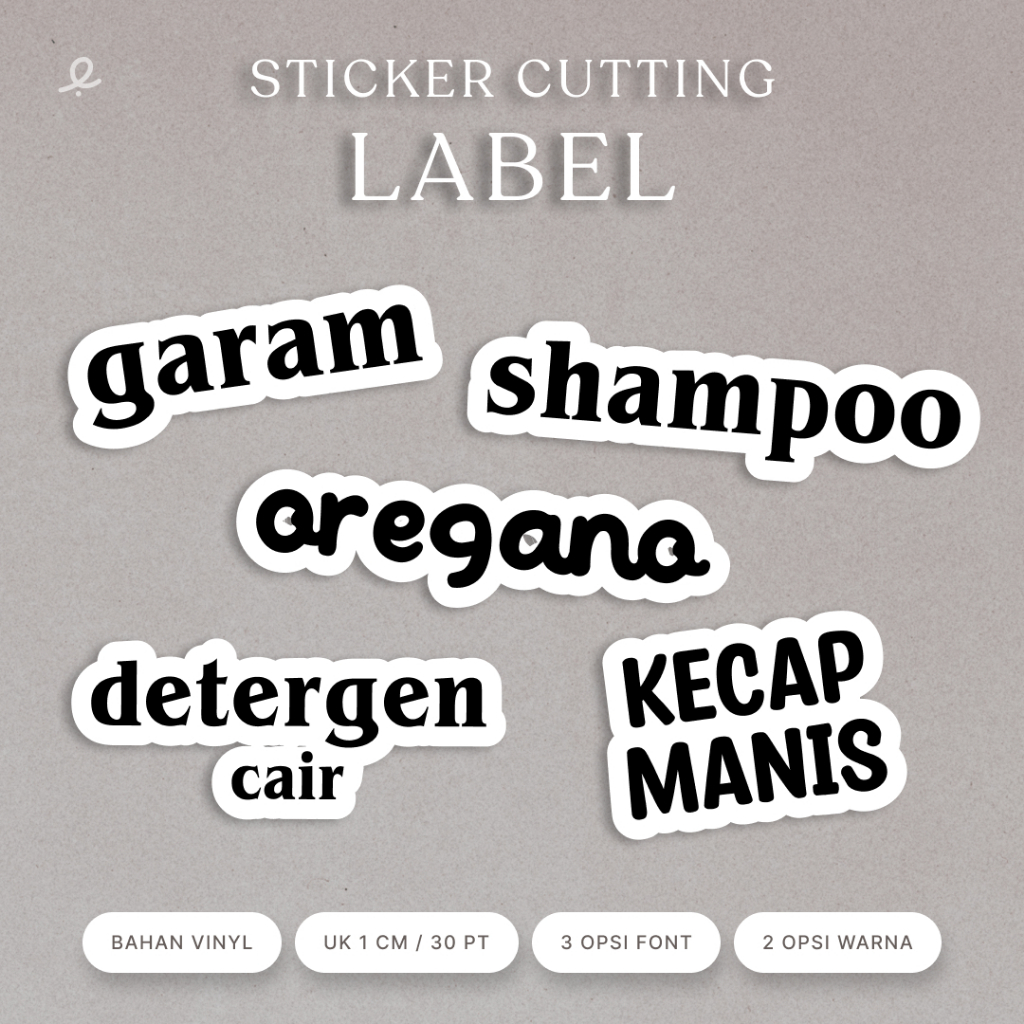 Jual Sticker vinyl cutting label | bumbu dapur, bumbu itali, saos ...