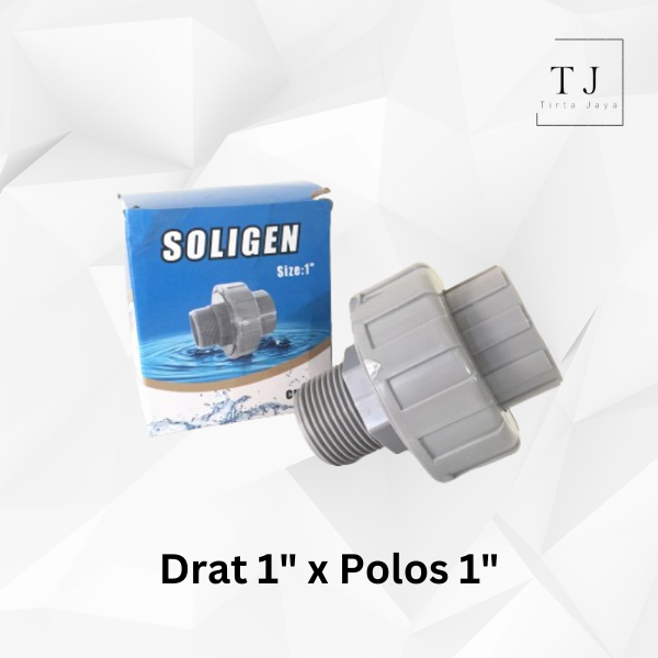 Jual Watermur Drat Luar 1 x 1 SOLIGEN PVC Water Mur Pompa Air Union ...