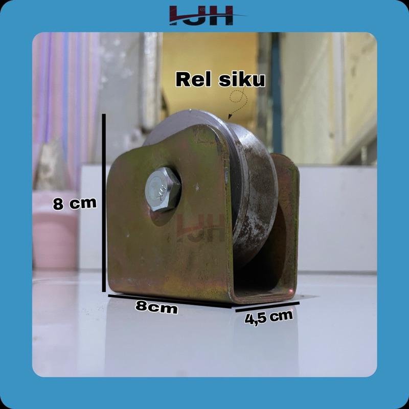 Jual Roda pagar besi super as 8cm , pintu gerbang super as rel as siku ...