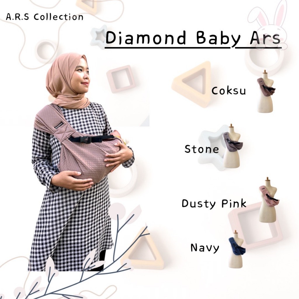 Jual ARS Collection Gendongan Bayi Instant Diamond Premium Mshape Mulai Newborn Sampai 3 Tahun ...