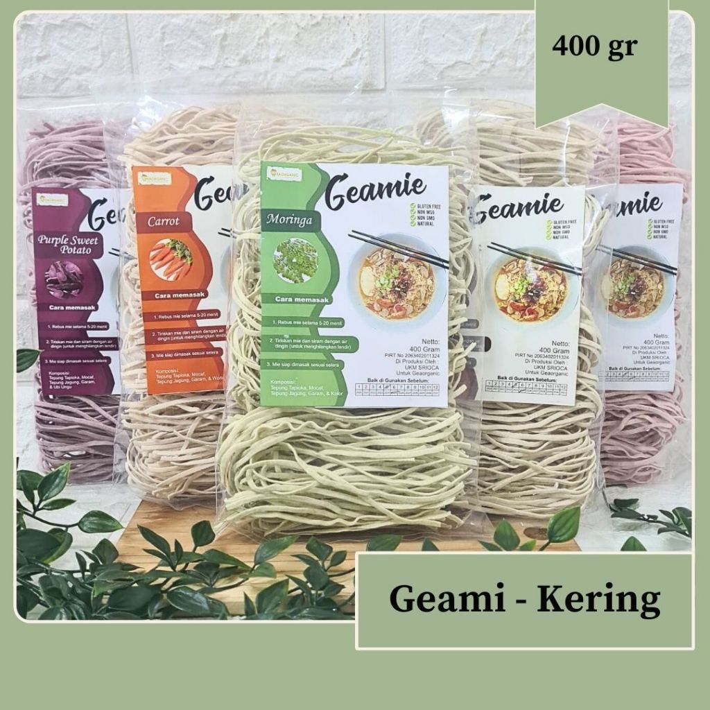 Jual Geamie kering Sehat Gluten Free Non MSG Tanpa Bumbu 400gr | Shopee ...