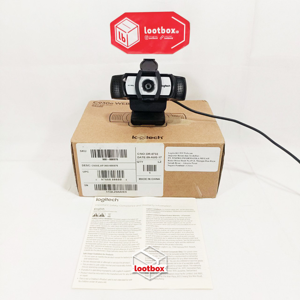 Jual Webcam Full HD 1080p 60 FPS Autofocus Logitech/Logicool C930e c930 ...