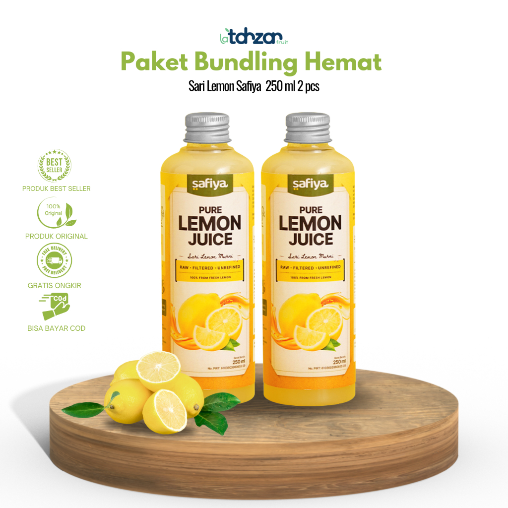 Jual Paket Bundling Sari Lemon Safiya 250 ml Isi 2 Pcs Lemon Asli Diet ...