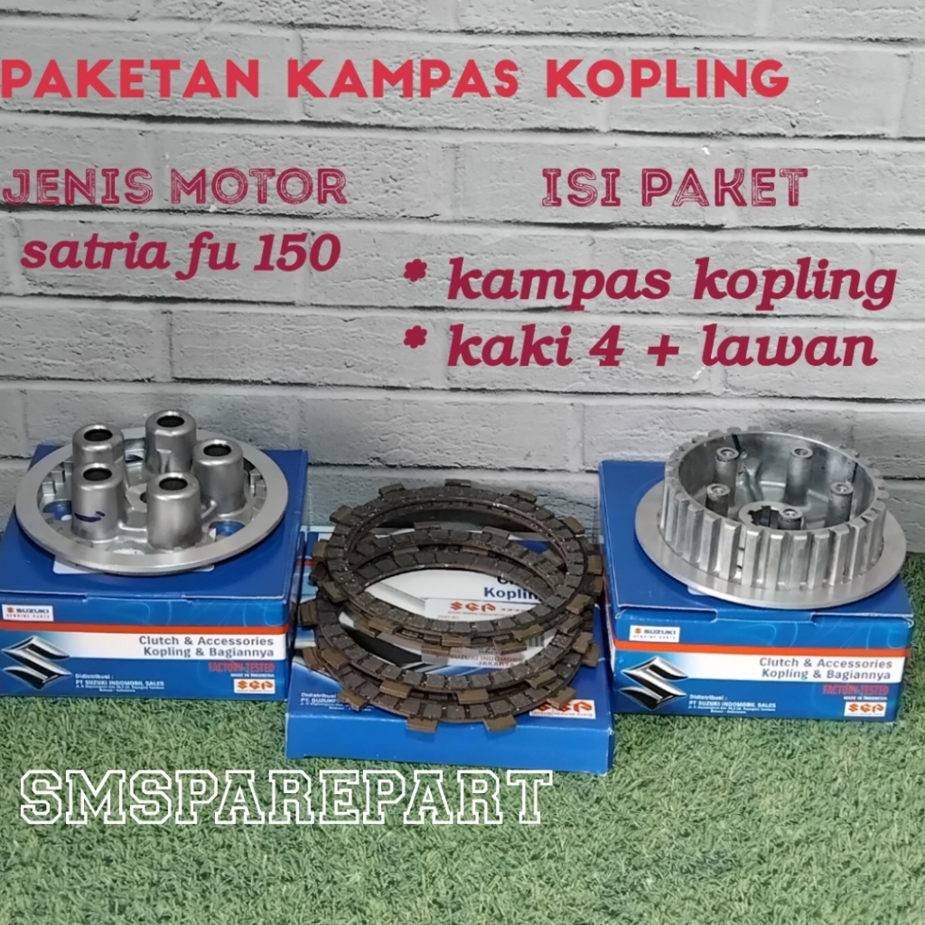 Jual paketan kampas kopling suzuki satria fu 150 ( kampas kopling + kaki 4 dan lawan ) | Shopee ...