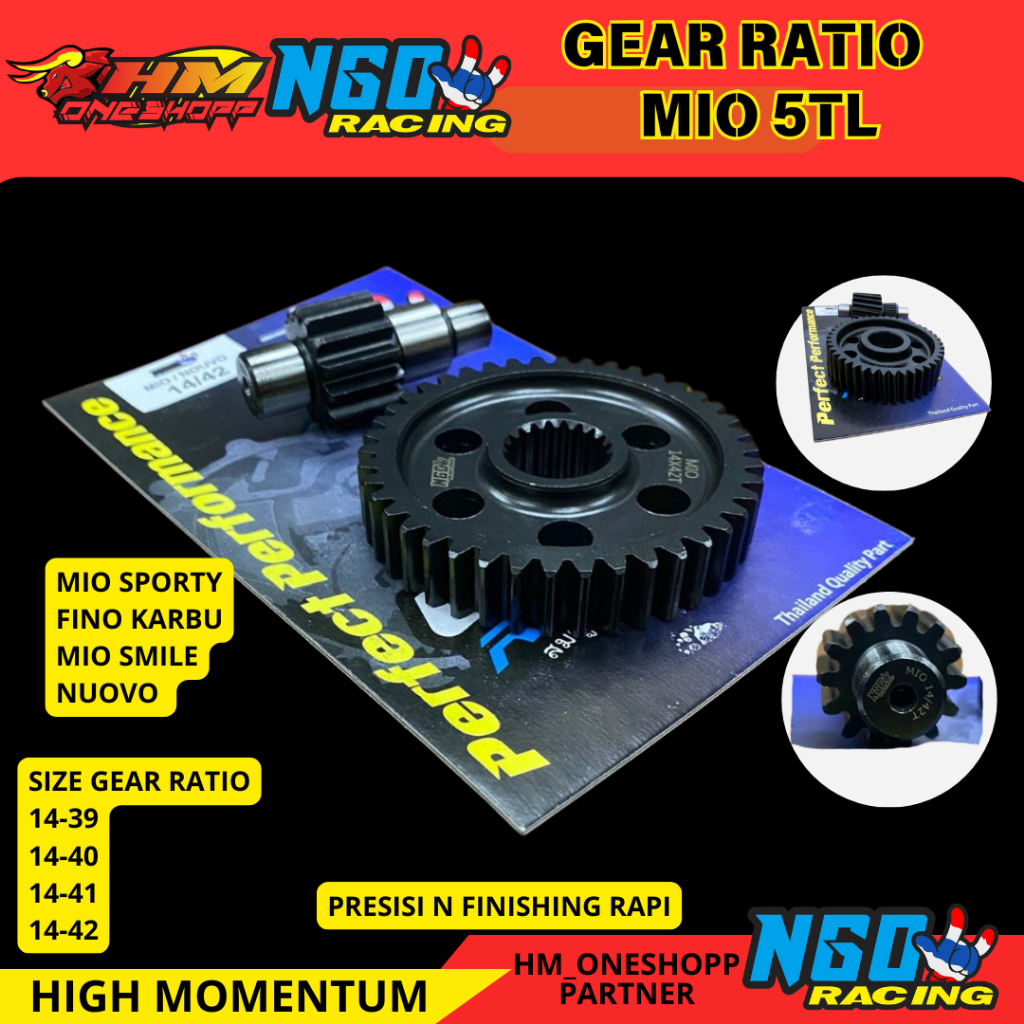 Jual gear rasio ngo racing mio mio soul nouvo mio sporty fino karbu ...