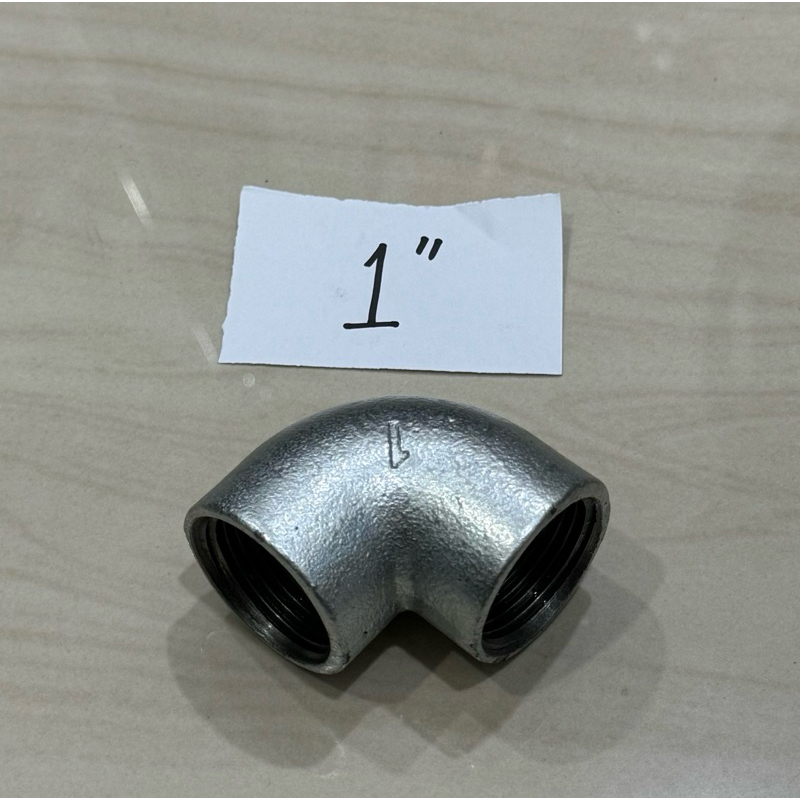 Jual (HARGA 1buah ) Elbow besi galvaniz 1” inci drat dalam 1” inchi derat elbo keni kni knee kne ...