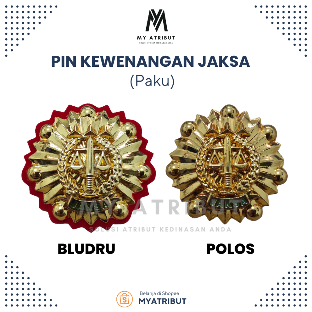 Jual Pin Jaksa Kewenangan Ukuran Sedang | Pin Kejaksaan RI | Shopee ...
