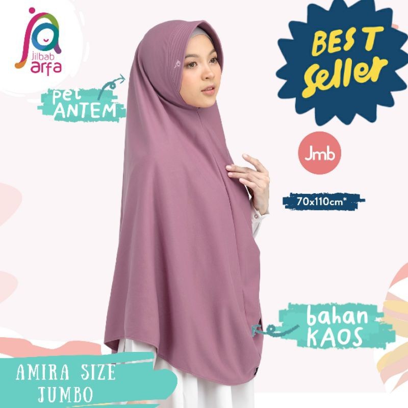 Jual Jilbab Afra Amira Arfa Hijab Bergo Instan Pet Antem Bahan Kaos Kerudung Remaja Sekolah ...