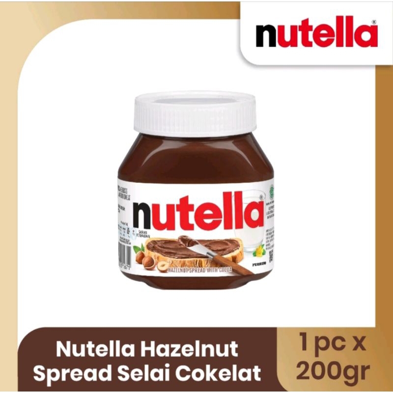 Jual Nutella Chocolate Hazelnut Spread 200gr | Shopee Indonesia