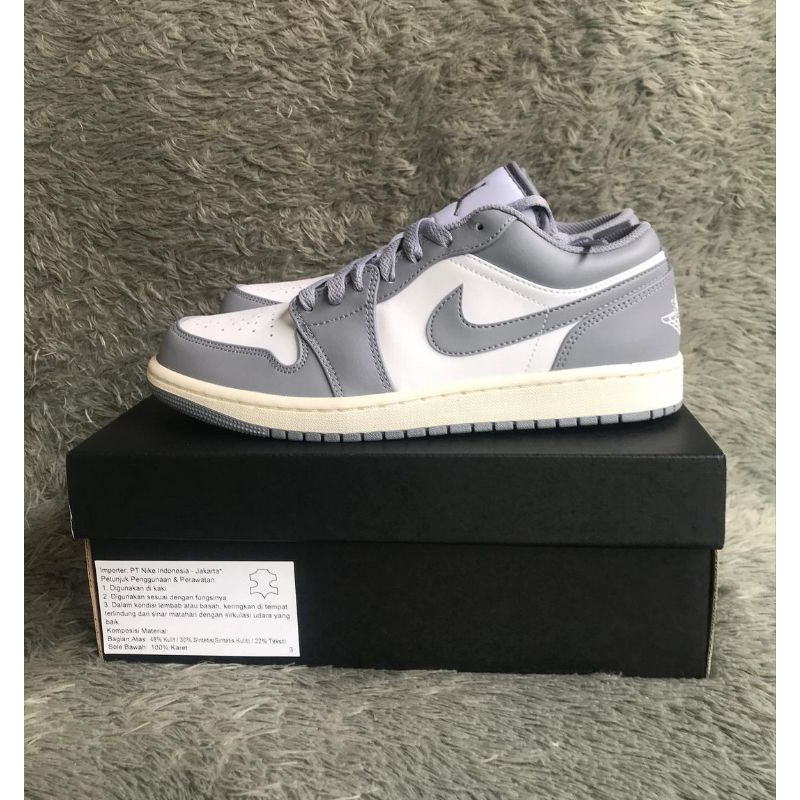 Jual Nike air jordan 1 low vintage grey vnds like new | Shopee Indonesia