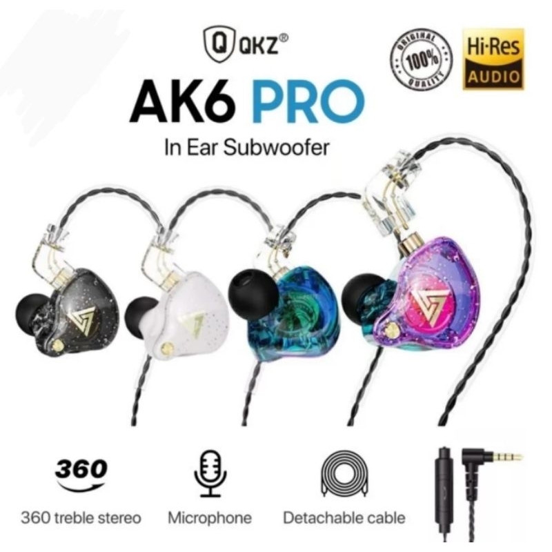 Jual QKZ AK6 Pro AK6 DMX Knowledge Zenith Stereo 3D Headset Bass ...