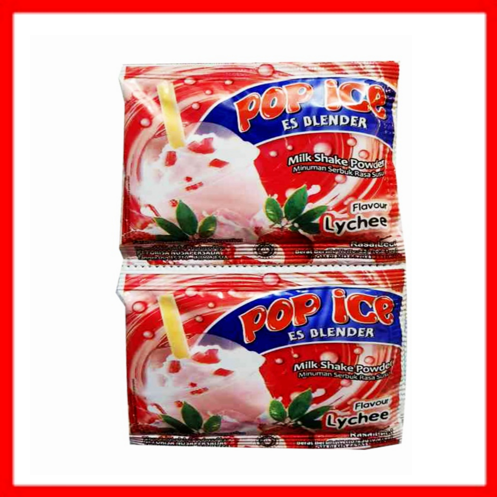 Jual POP ICE RASA LYCHEE RENCENG ISI 10 SACHET @25 GRAM | Shopee Indonesia