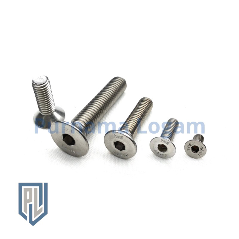 Jual Baut Verseng L M5 x 35 (3,5 cm) Stainless 304 THE A2-70 Baut JF L ...