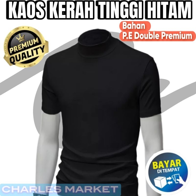 Jual KAOS KERAH PUTIH - KAOS TURTLE NECK BIRU - KAOS KERAH TINGGI HIJAU ...