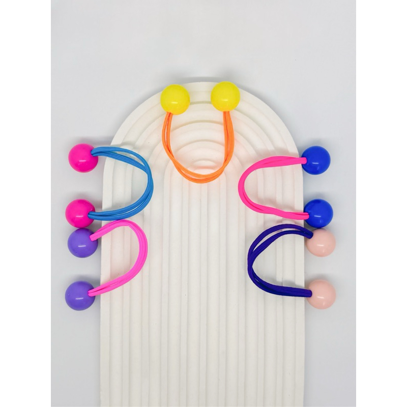 Jual Tali Rambut Gaya Korea Manik Bulat Berwarna Permen Tali Rambul ...