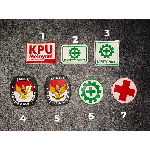 Jual Patch rubber logo kpu - patch rubber logo safety | Shopee Indonesia