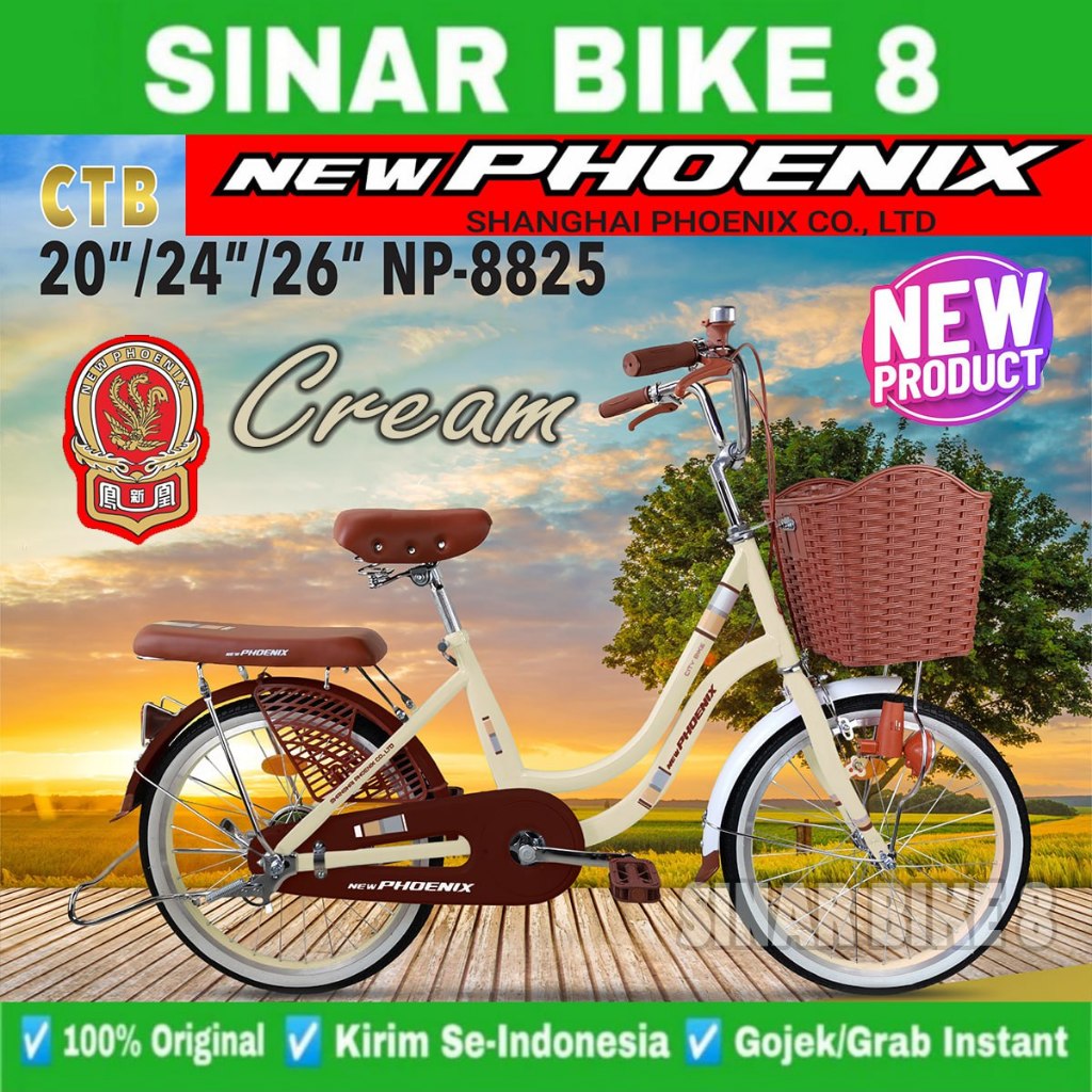 Jual Sepeda Keranjang Dewasa NEW PHOENIX NP - 8825 AT// NP - 8825 DB ...