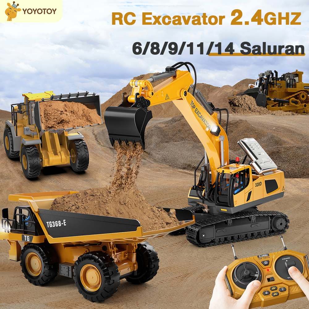 Jual Mainan Excavator Remote Control 11Channel 2.4Ghz Crawler RC ...