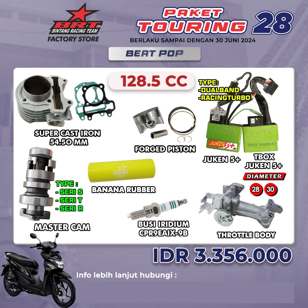 Jual PAKET TOURING 28 BEAT POP ESP BRT - BLOK PISTON + ECU JUKEN ...