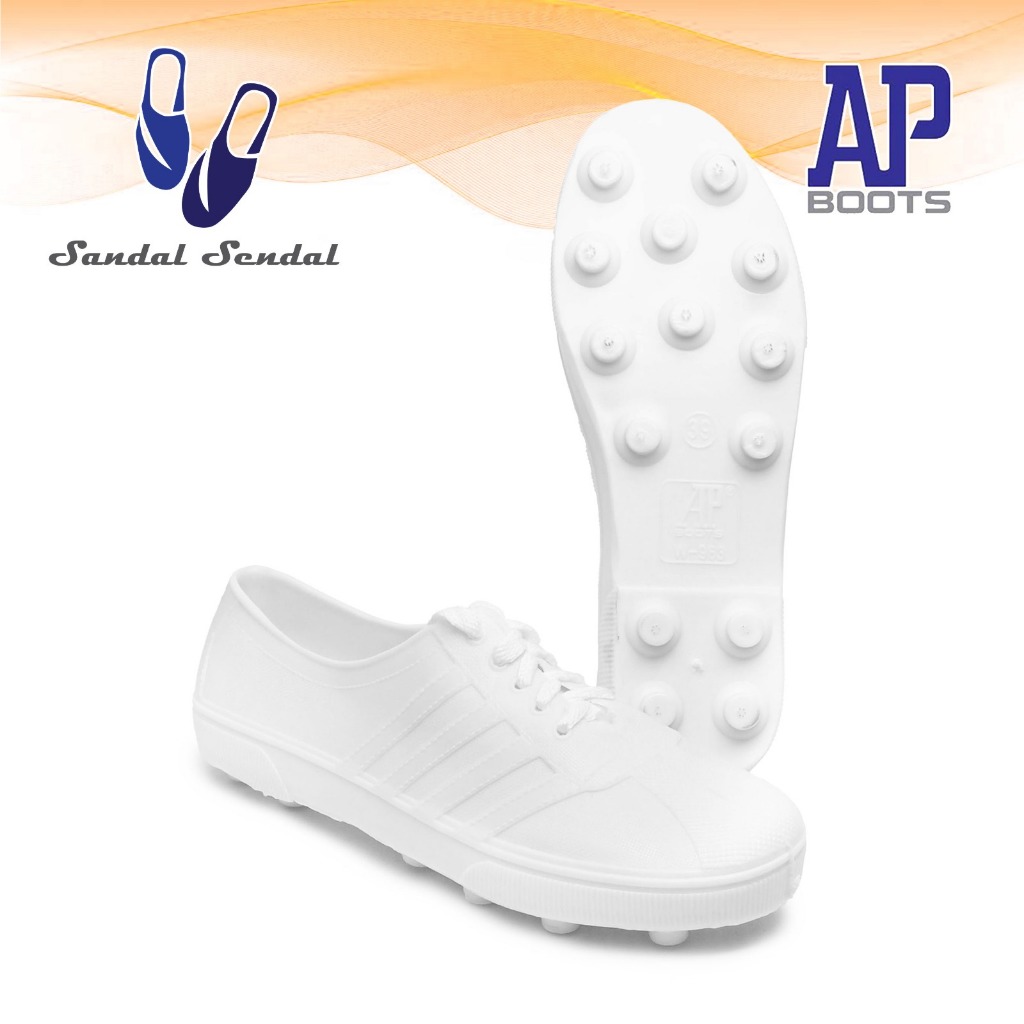 Jual Sepatu Bola AP 963 Putih Sepatu Multi Fungsi Sol Pul Pool Karet ...