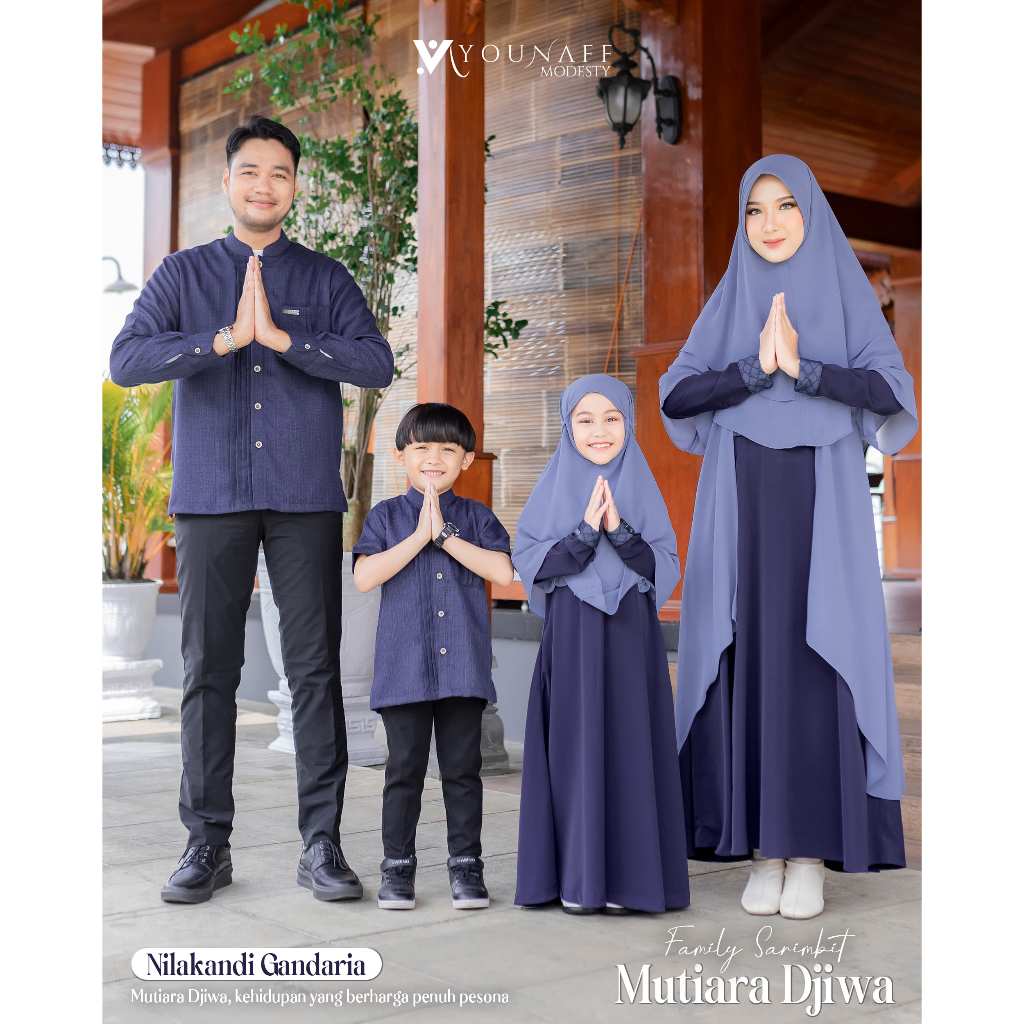 Jual Younaff - Sarimbit Keluarga Lebaran Family Set Raya Mutiara Djiwa Series Nilakandi Gandaria ...