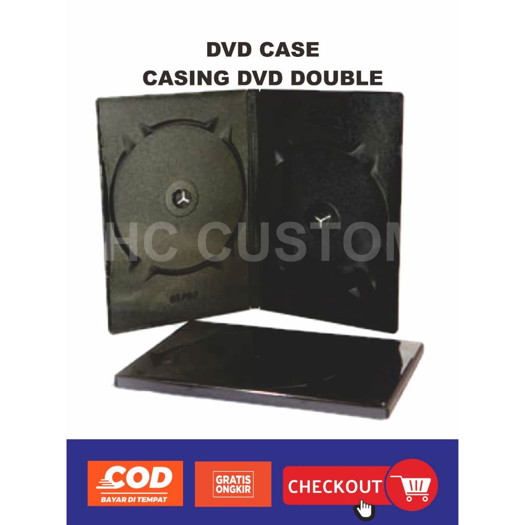 Jual Case DVD Double Tebal 9mm Tempat DVD Plastik Casing Hitam Skripsi ...