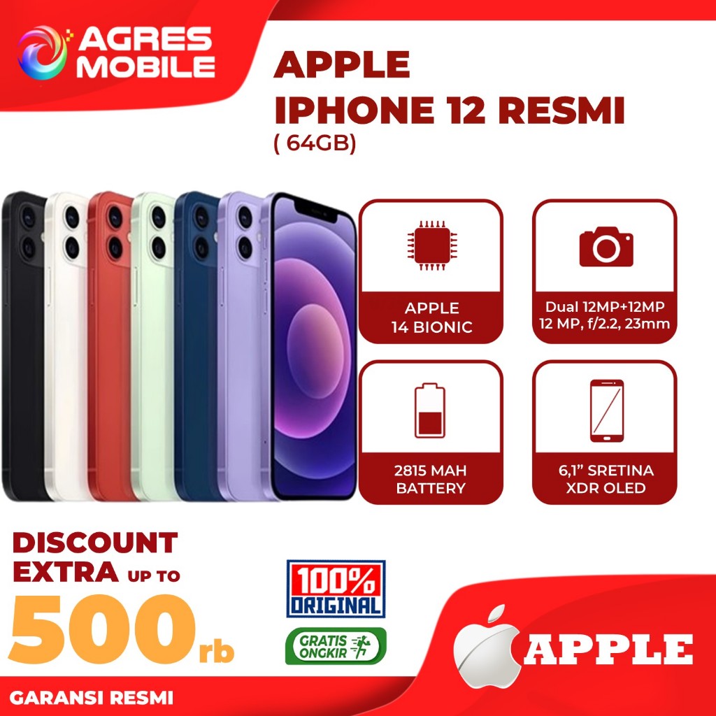 Jual IPHONE 12 64GB GARANSI RESMI INDONESIA | Shopee Indonesia