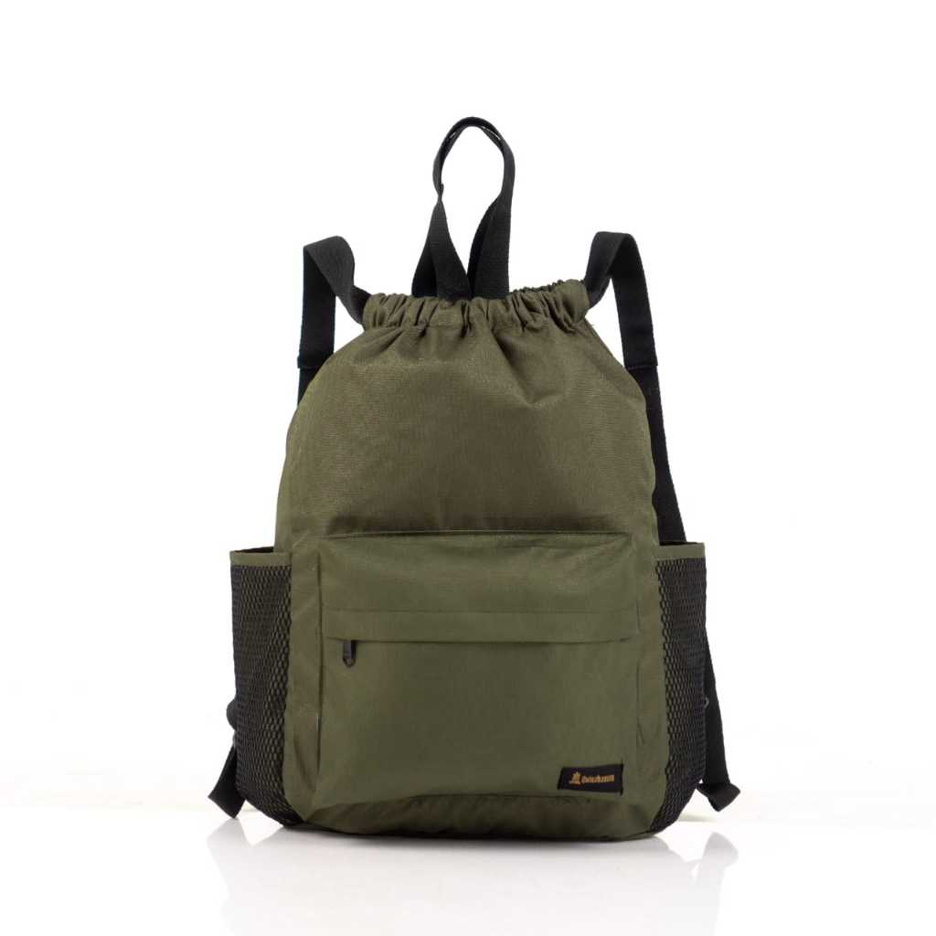 Jual Quinshanum.ID - Tas Serut Ransel Pria Wanita Cordura Anti Air Hitam Khaki Army | Shopee ...