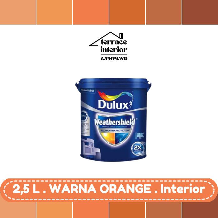 Jual Cat Tembok Dulux Weathershield Exterior 2.5L Orange Semi Gloss ...