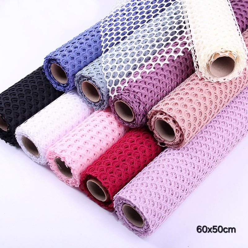 Jual KOREA CIRCLE POLYNET MESH / Pembungkus Jaring Buket Bunga Premium ...
