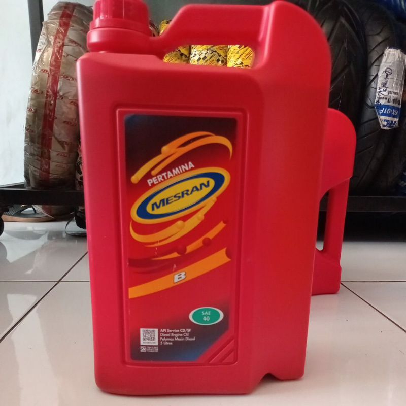 Jual Oli mesin pertamina diesel mesran B40 galon 5Liter 100% original ...
