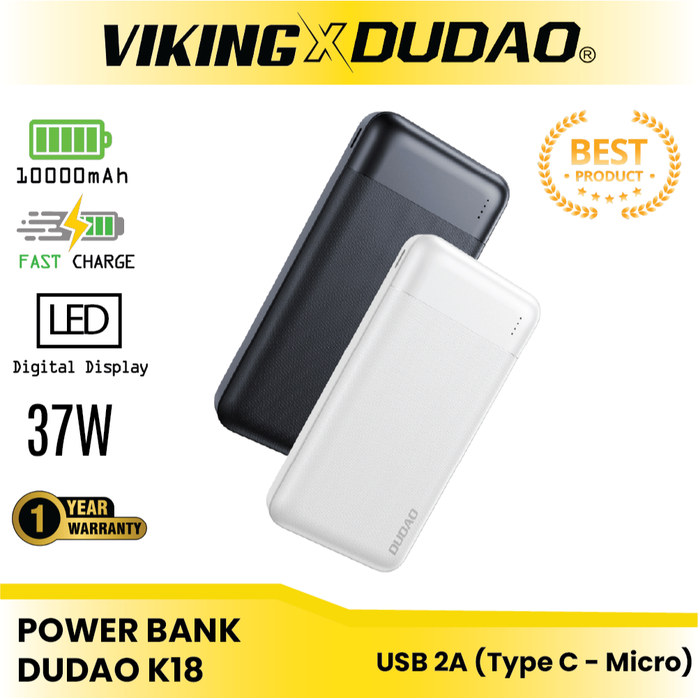 Jual VIKING x DUDAO Power Bank K18 10000mAh Fast Charging | Shopee ...