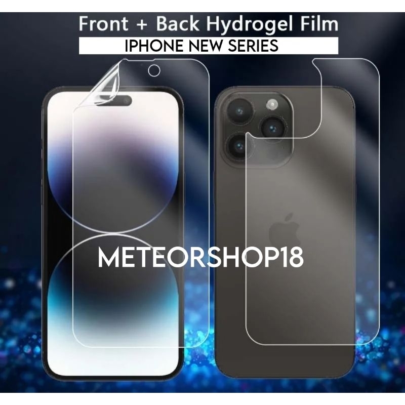 Jual ANTI GORES HYDROGEL NON GLASS IPHONE 16 15 14 PRO MAX PLUS FRONT BACK SCREEN PROTECTOR ...