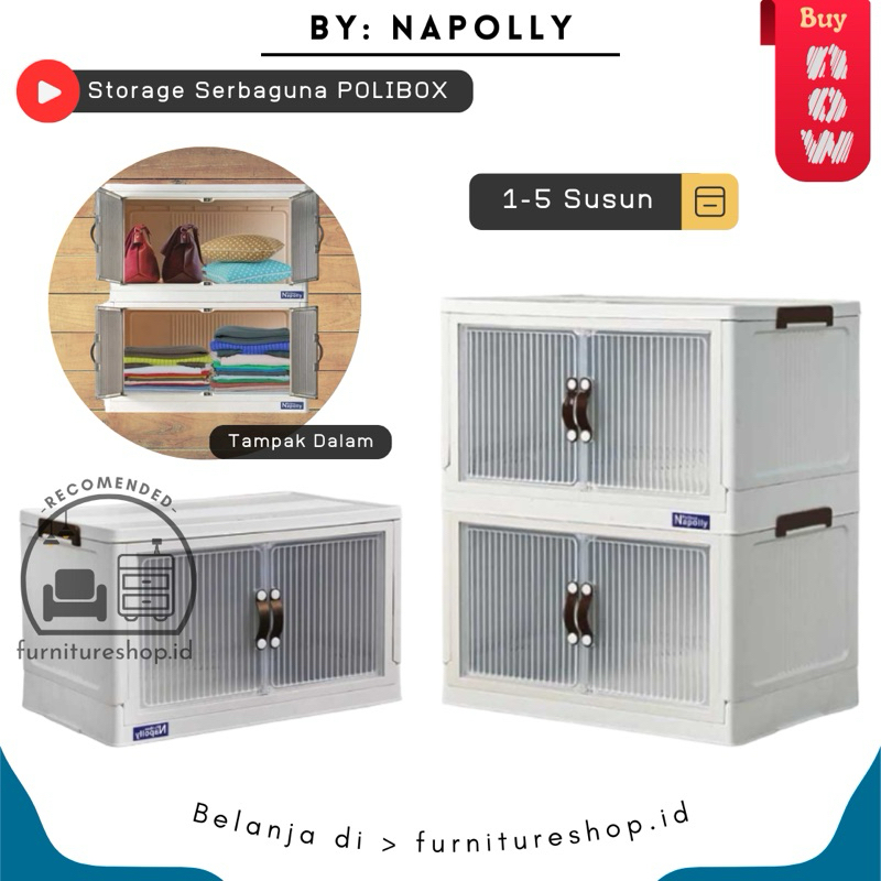 Jual Napolly Polibox - Box Kotak Baju / Storage Box serbaguna / Lemari ...