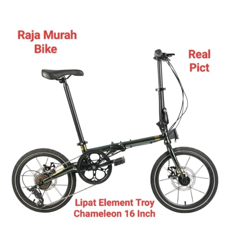Jual Sepeda Lipat Element Troy 8 Sp Stripline Chameleon 16 Inch Sepeda ...