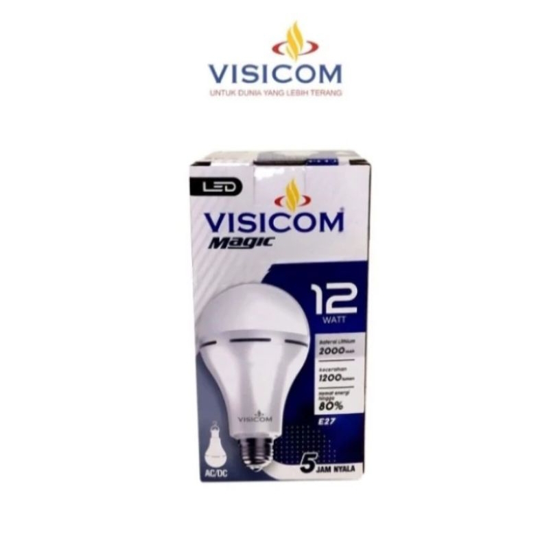 Jual Lampu LED Visicom Emergency 12W Lampu Led Megic 12 watt garansi 1 ...