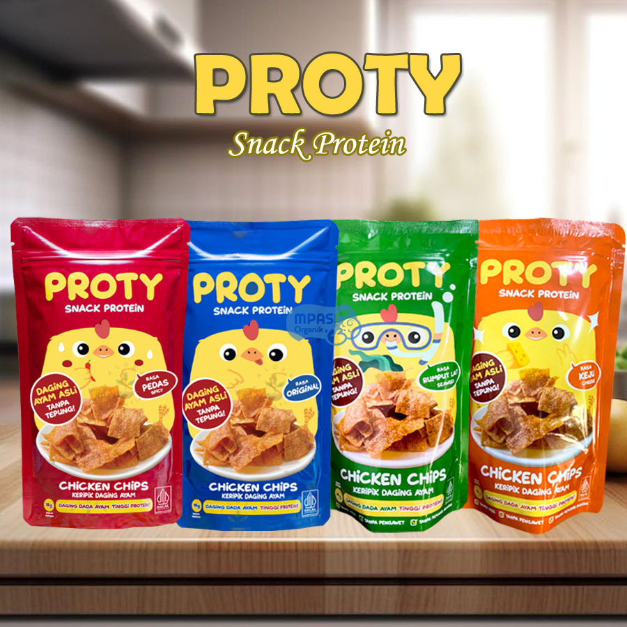 Jual Snack Protein Anti GTM / PROTY Chicken Chips Original dan Pedas ...