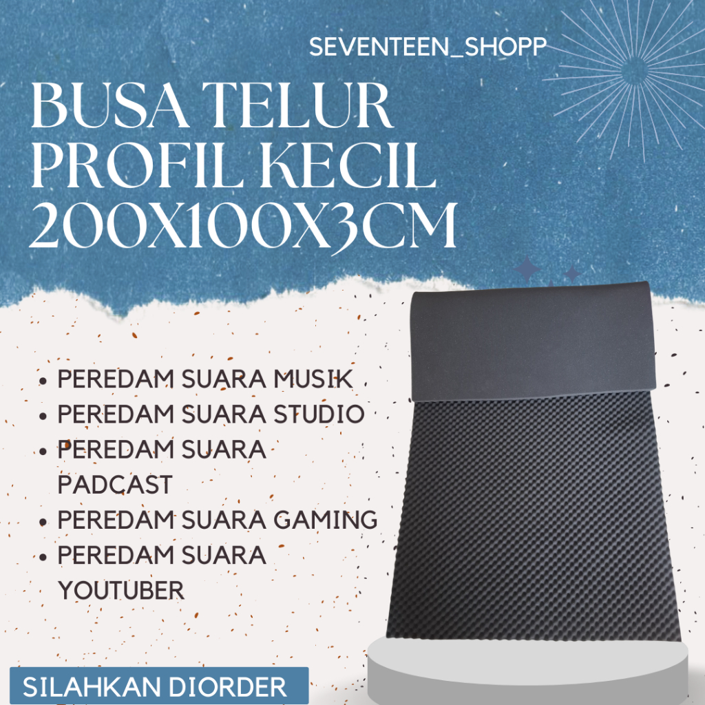 Jual Busa Peredam Suara Profil / Telur Kecil 200x100 cm | Shopee Indonesia